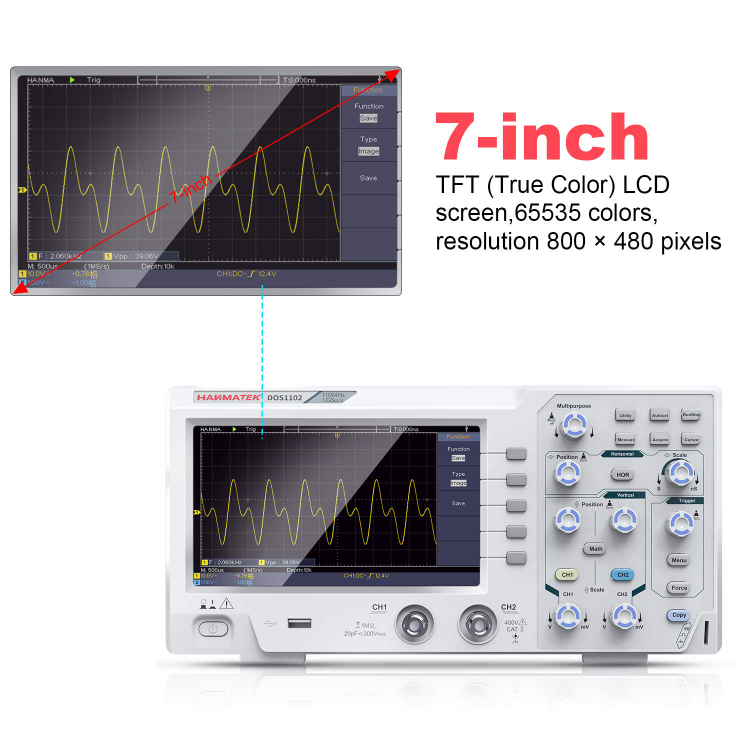Buy Wholesale China Hanmatek Dos1102 Portable Professional Oscilloscope ...