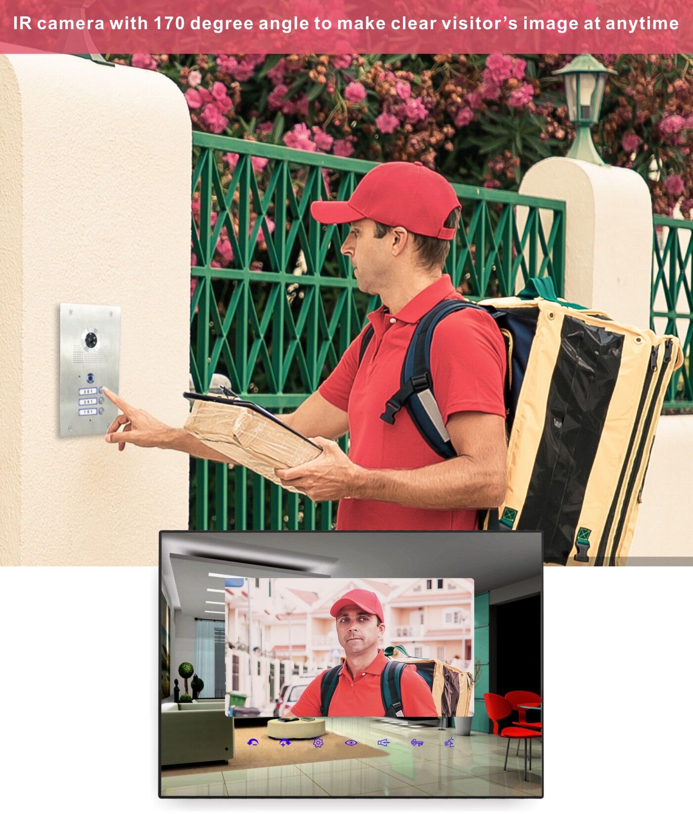 Buy Wholesale China 2 Wires Bus Video Intercom Stainless Steel Outdoor ...