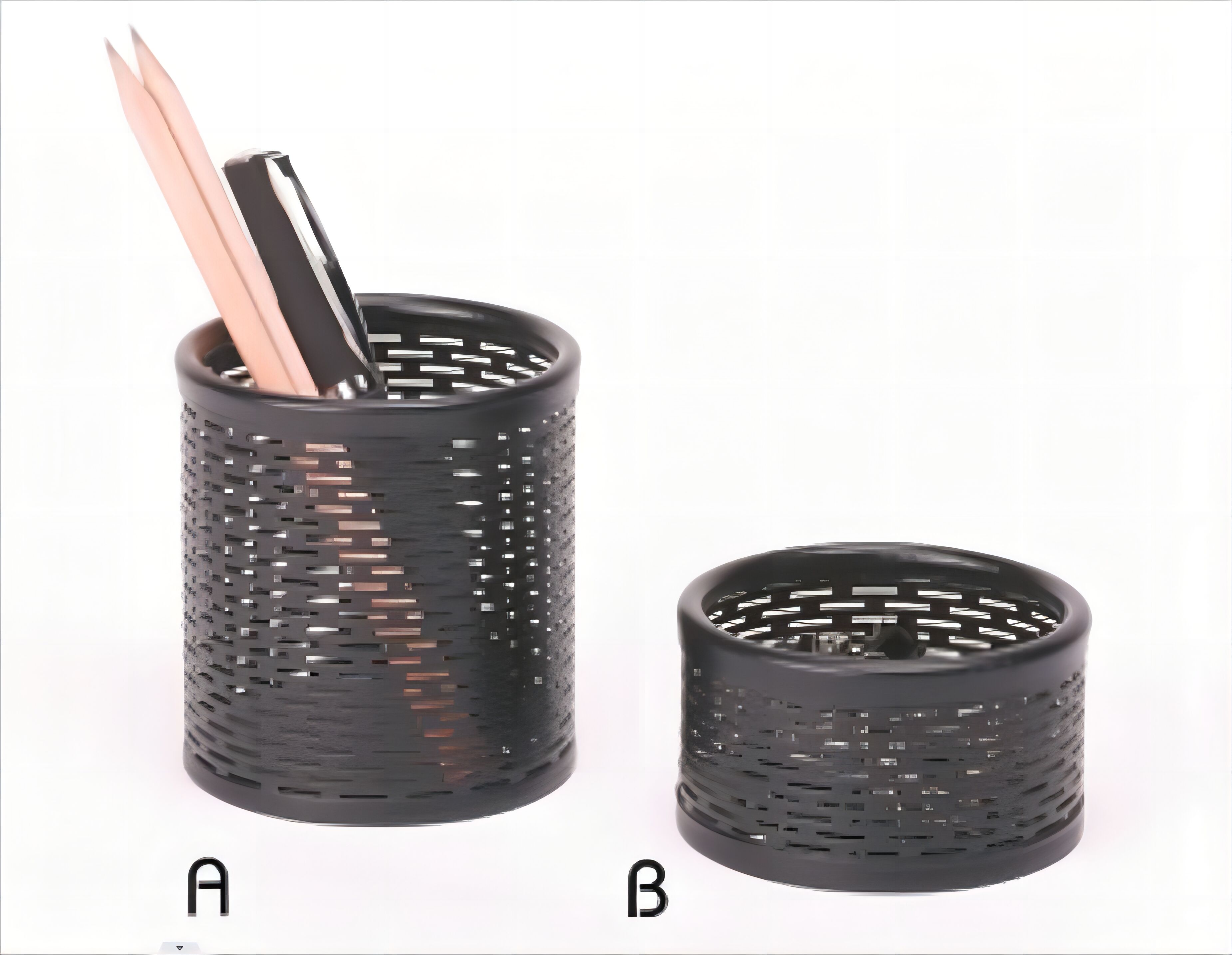 Buy Wholesale China Multifunctional Pen Holder Mesh Pencil Holder Metal ...