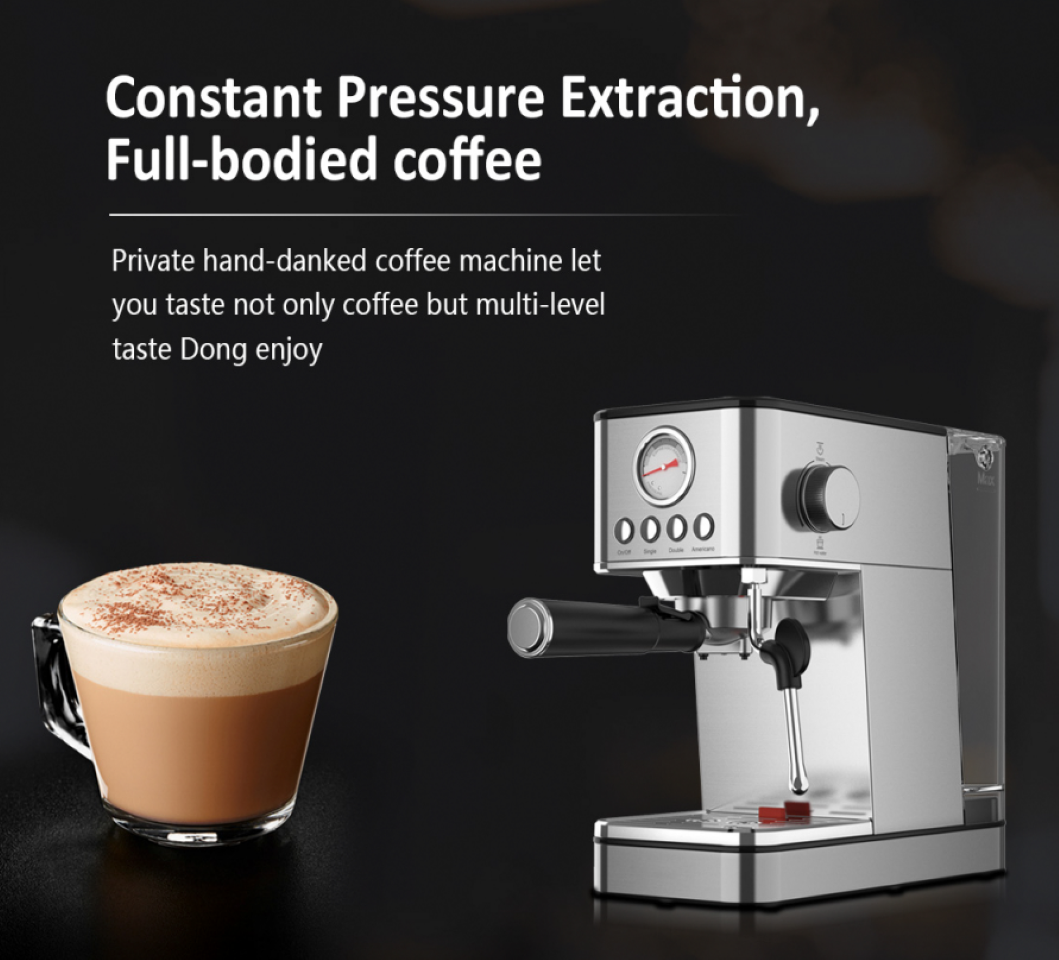 Espresso Machine, 20 Bar Coffee Machine, Fast Heating Automatic, Latte ...