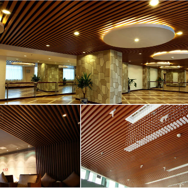 Easy Installing Wpc Plastic Composite Wood Ceiling Panels Decorative ...