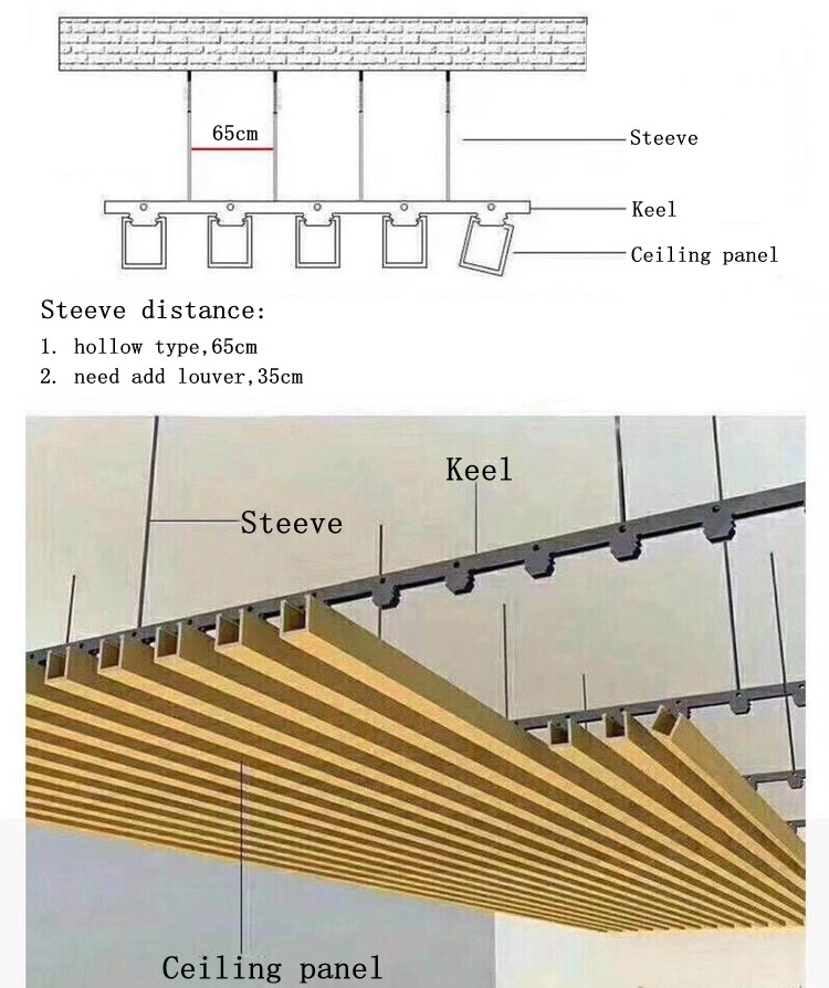 Easy Installing Wpc Plastic Composite Wood Ceiling Panels Decorative ...