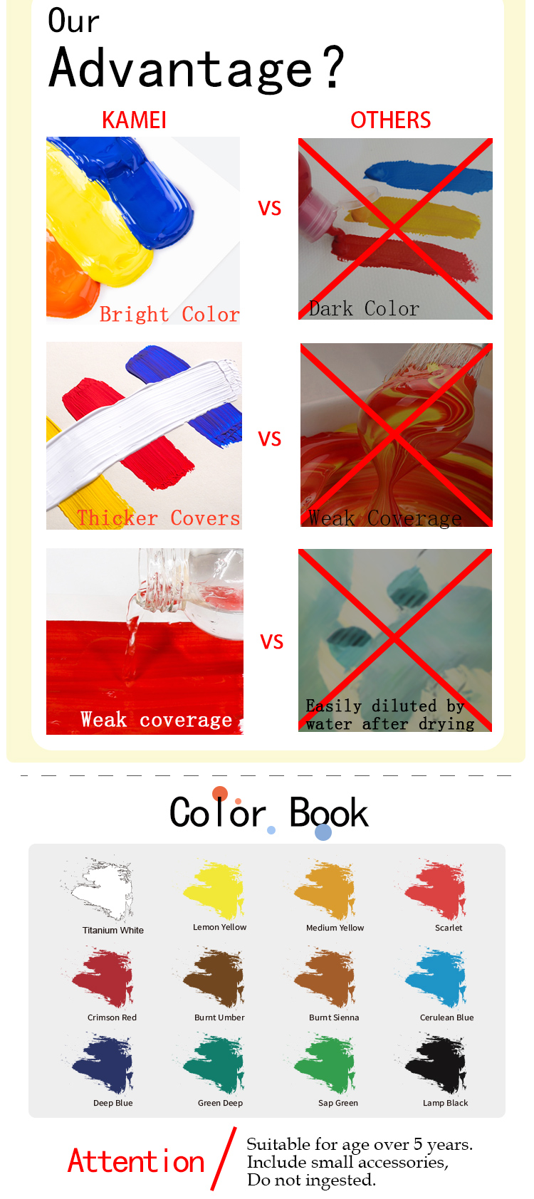 Buy Wholesale China Kamei Wholesale High Quality 300ml Color Craft 12 ...