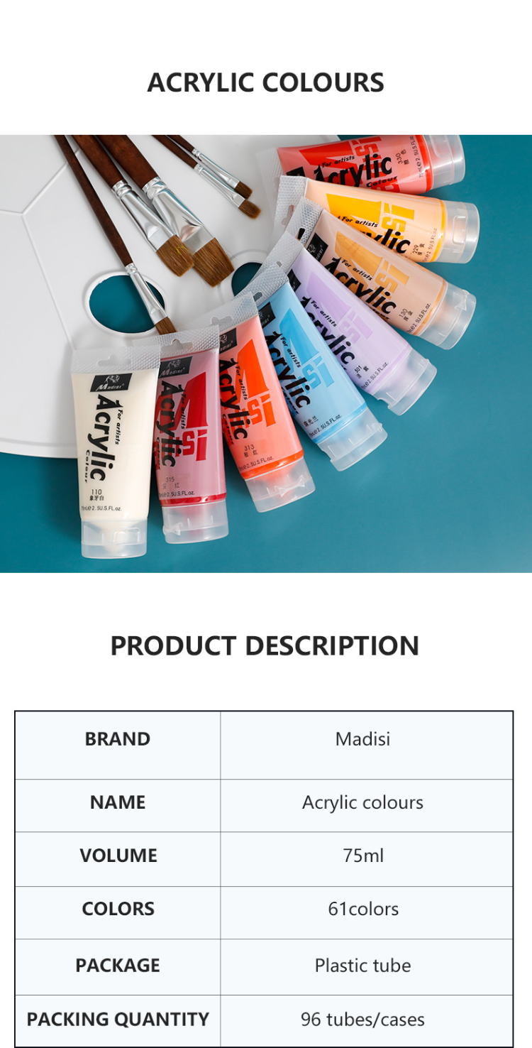 Buy Wholesale China Art Supplies Student Beginner 79 Color 75ml Plastic ...