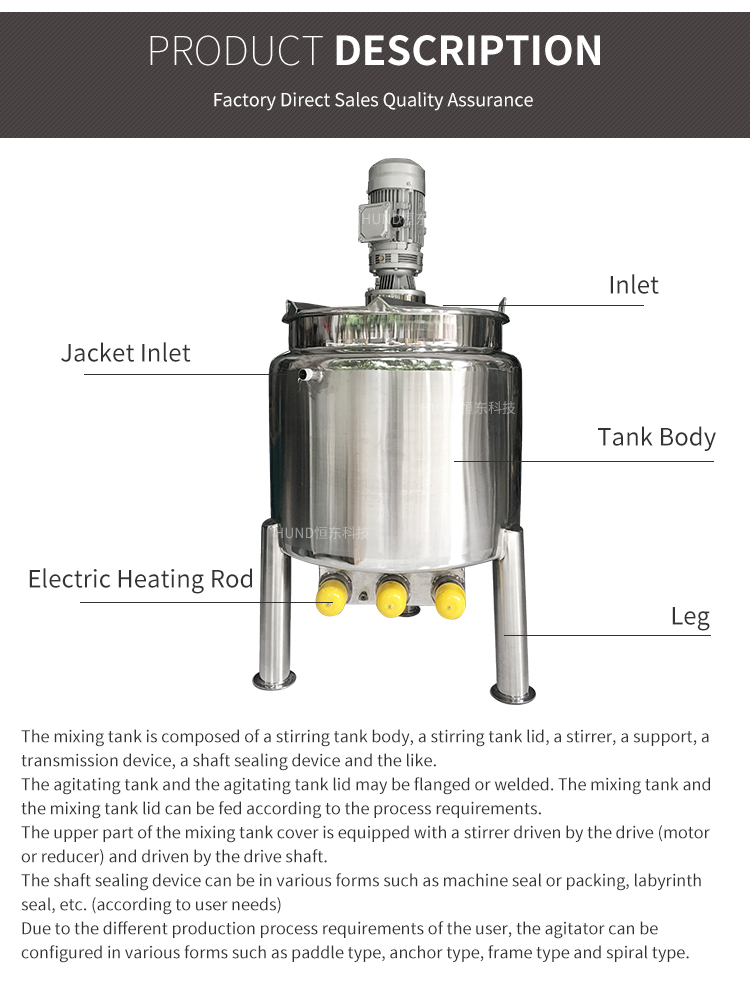 Buy Wholesale China Stainless Steel Mixing Tank With Agitator Liquid ...
