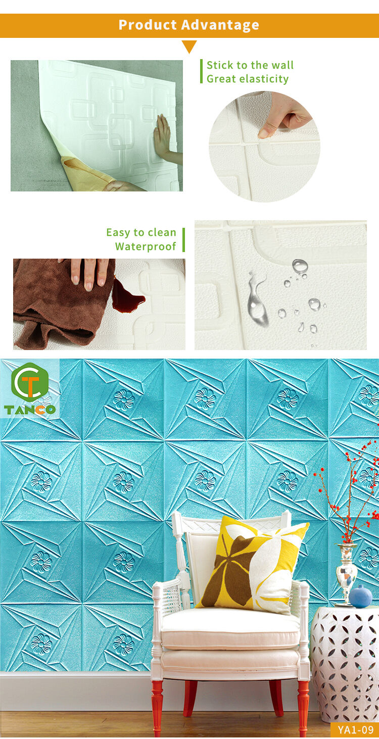 Self Adhesive Papier-peint Xpe Material Mural Modern Brick Foam White ...