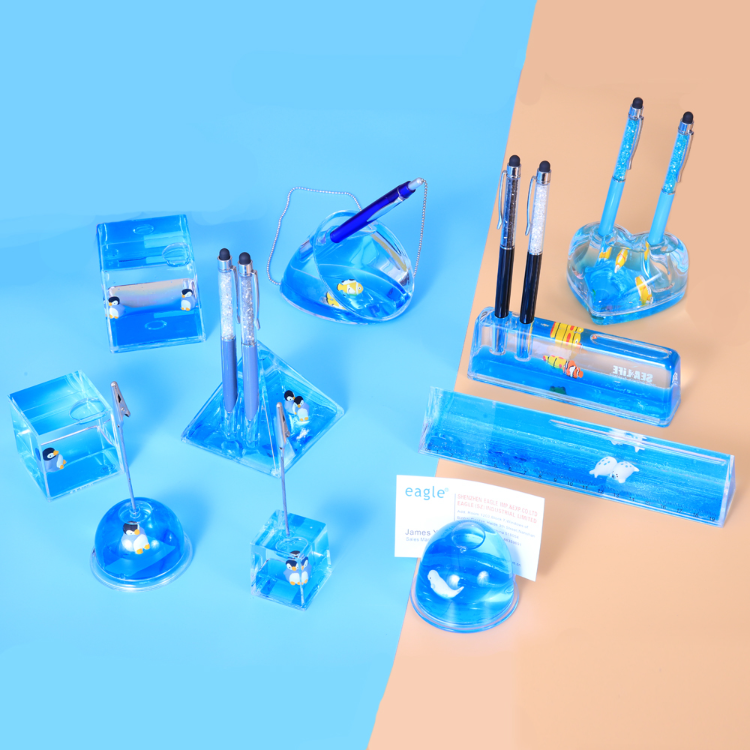 Buy Wholesale China Blue Liquid Aqua Paperweight Cube With Sea Animal ...