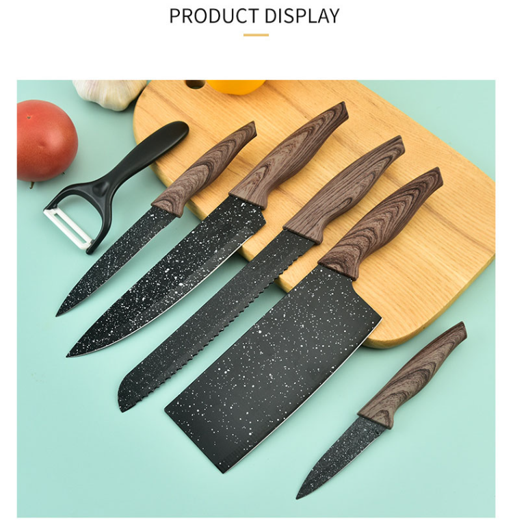 Buy Wholesale China Oem Wood Grain Handle 6-piece Non-stick Coating ...