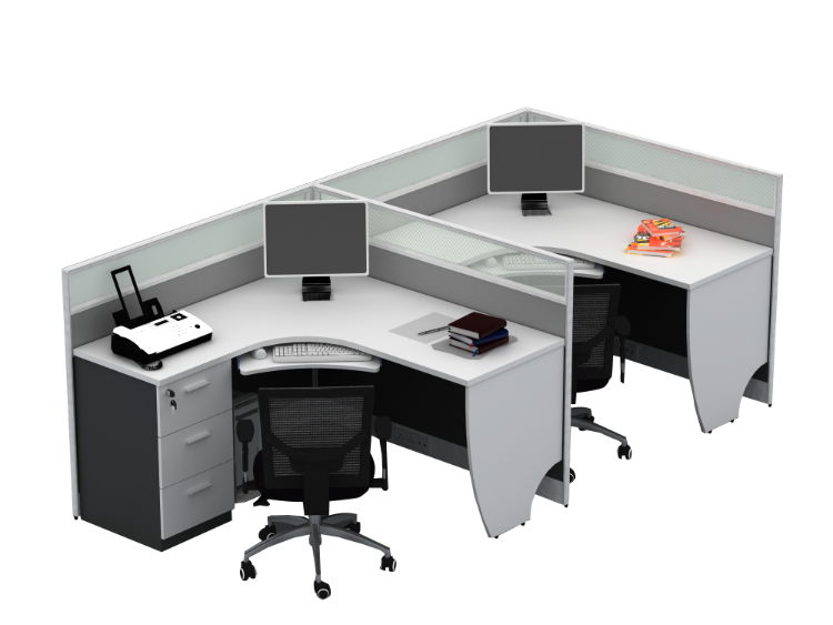 Modular Cubical Work Station Desk 4 Person Office Workstation For 2 4 6 ...