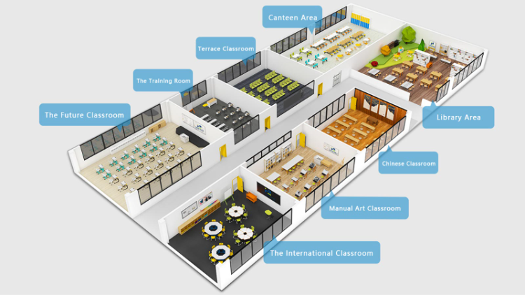 Study Desk With Low Partition Library Reading Table Seating $35 ...