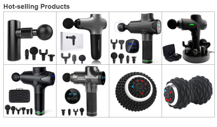 2021 Deep Tissue Massage Gun Custom Logo Lcd Display Electric Hand Held ...