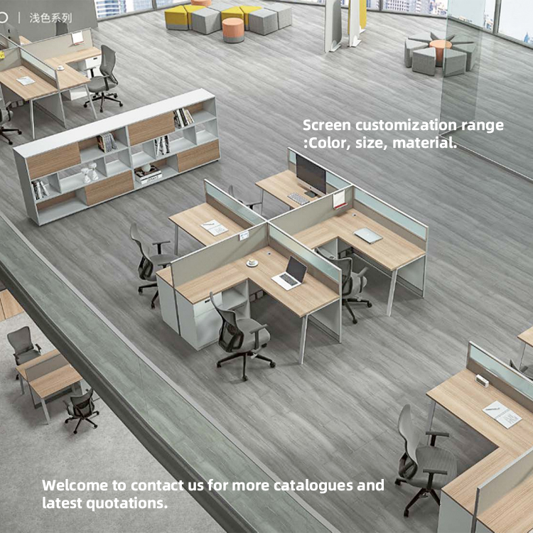 Factory Ex-factory Price Supply Office Wall Partition 4 Seat Office ...
