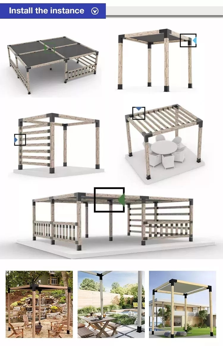 Buy Wholesale China Metal Modern Modular Pergola Bolt Kit Steel Corner ...