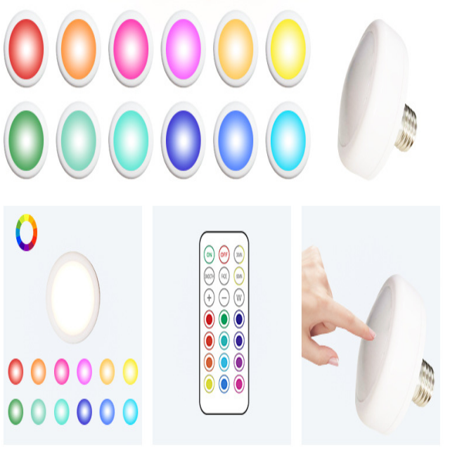 E26 27 Battery Rgb Rgbw Led Puck Light With Remote Control Under ...