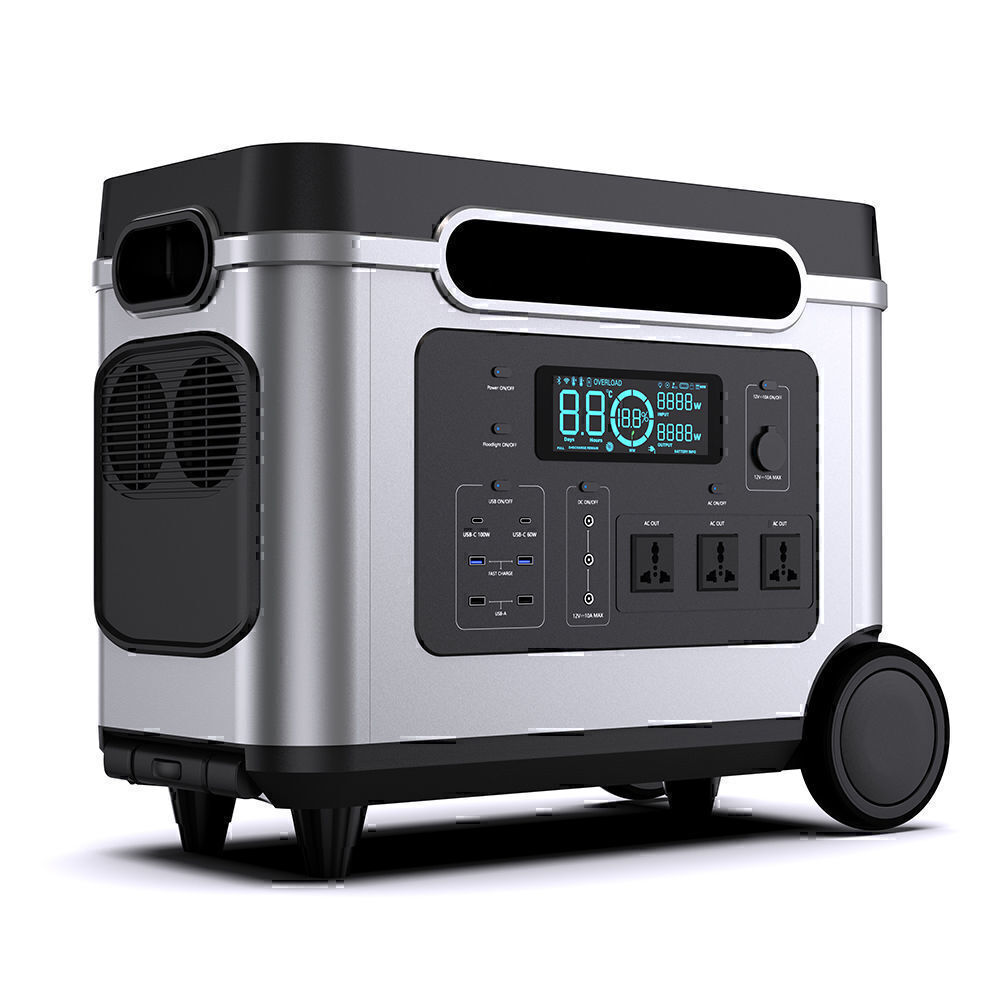 Solar Panel Rechargeable Portable Power Generator 3000w Lifepo4 Lithium ...