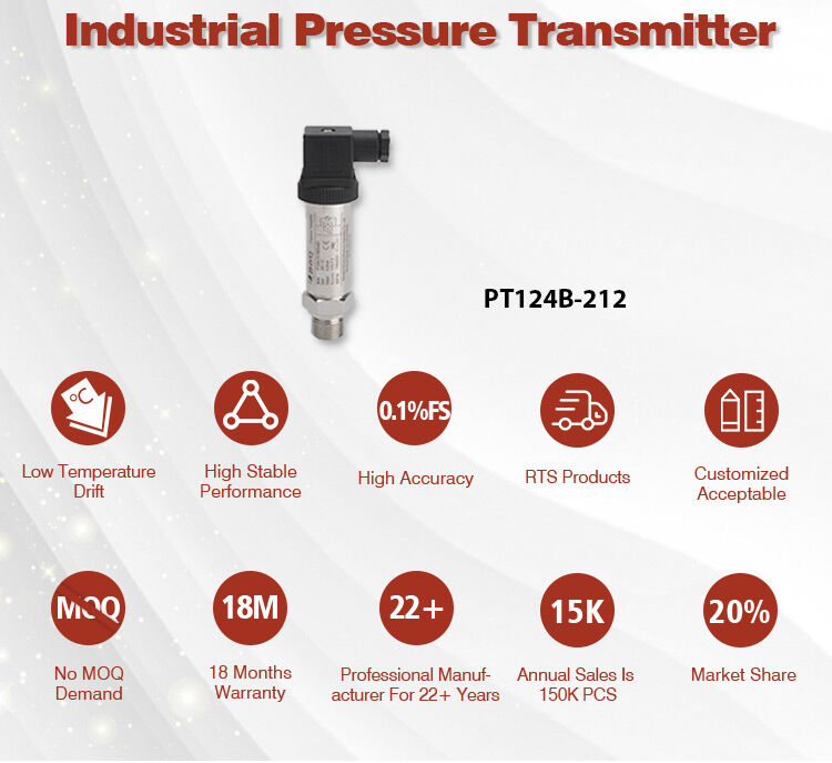 Industry Diffused Silicon Chip Pressure Transducer Transmitter Fluid ...