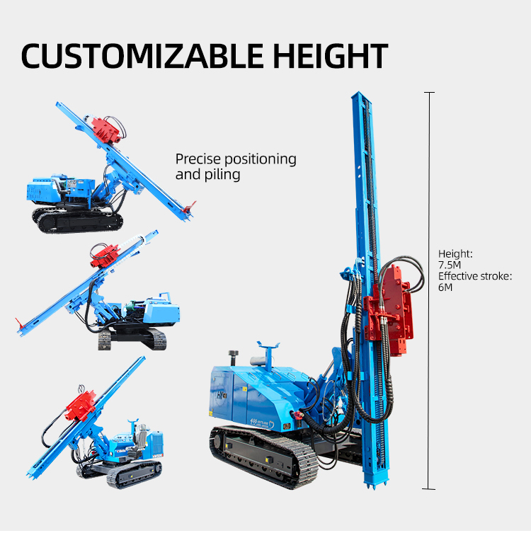 Hydraulic Pile Driver Machine/solar Pile Ramming Machine/vibratory Pile ...