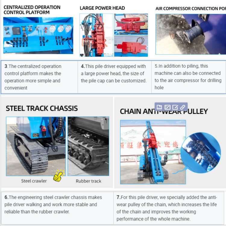 Buy Wholesale China Pile Driving Rig Square Pile Driving Equipment Pile ...