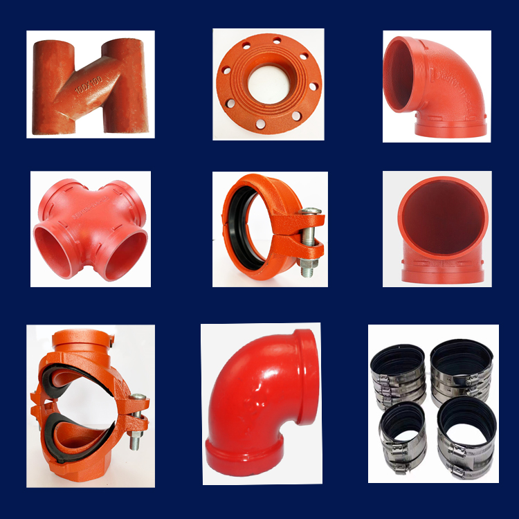 Buy Wholesale China Factory Sales Ductile Iron Grooved Fittings Fm Grooved Pipe Fitting For Fire ...