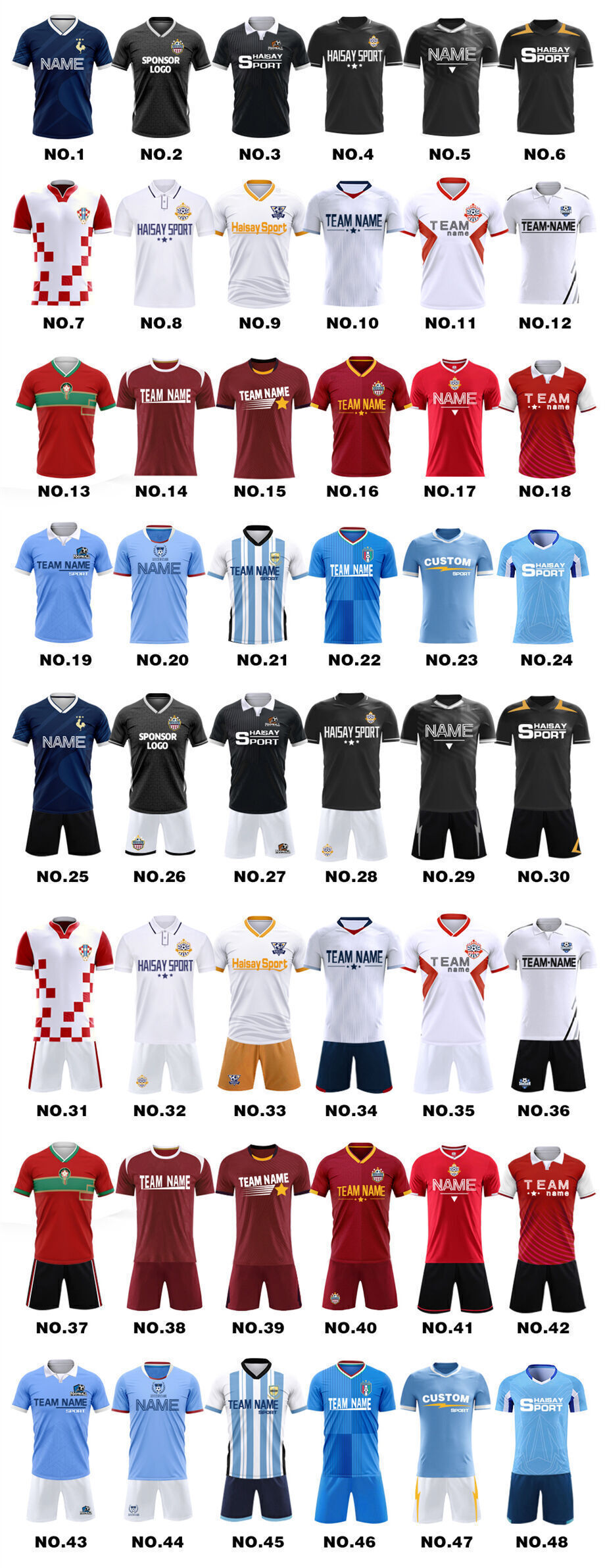 Custom Soccer Jersey High Quality Thai Football Jersey Men's Football ...