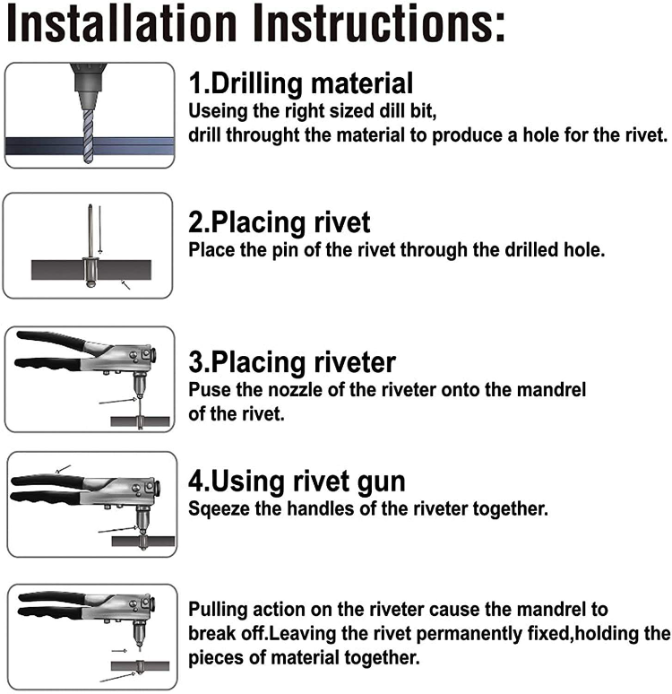 Large Flange Flush Mount Both Sides Blind Rivet With Big Head $0.03 ...