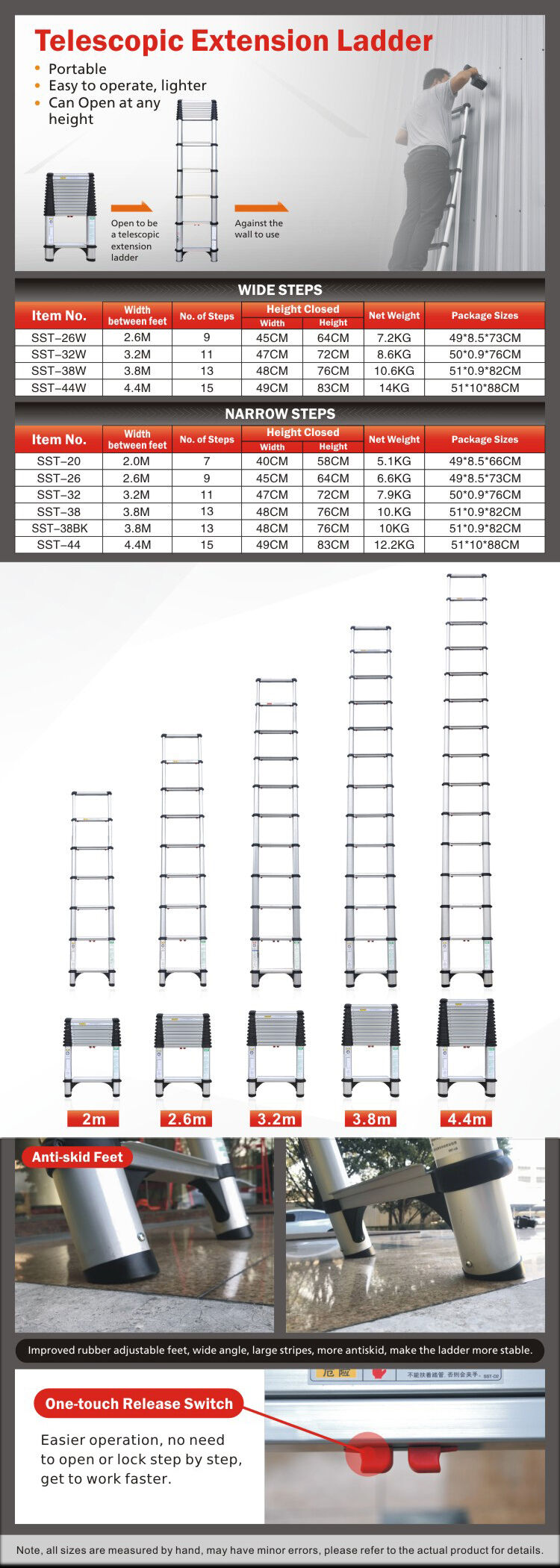 10.5ft Foldable 3 Part Folding Step A-frame Ladder Scaffolding ...