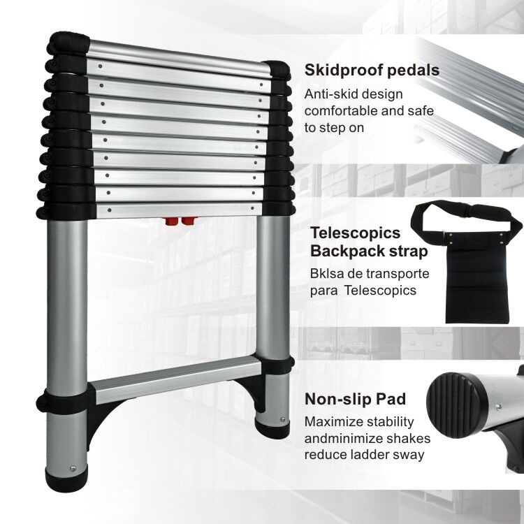 10.5ft Foldable 3 Part Folding Step A-frame Ladder Scaffolding ...