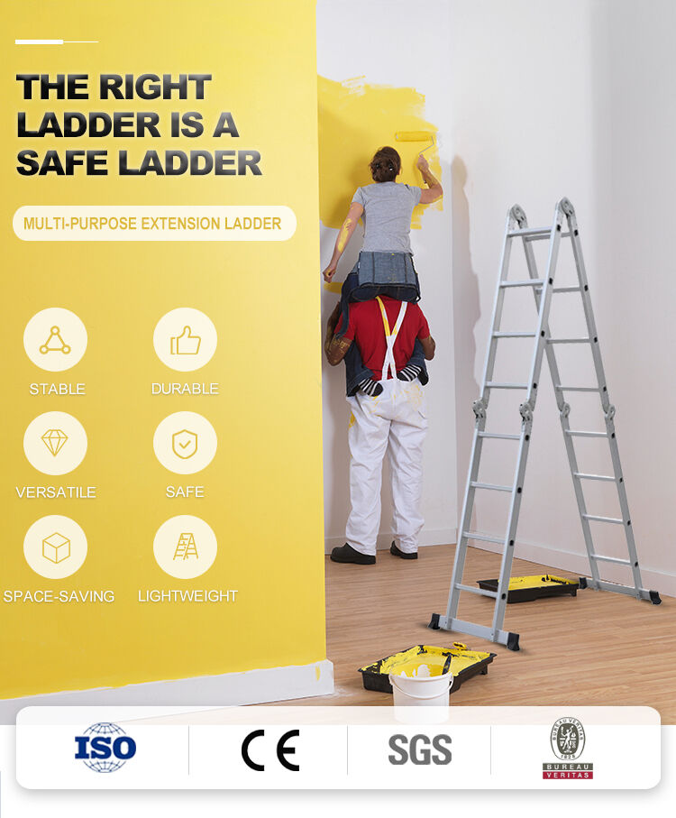 Combination Work Platform Multifunctional Foldable Aluminium Ladders ...