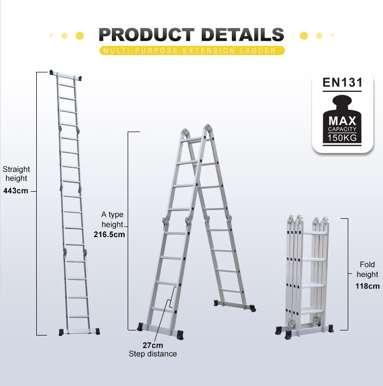 Combination Work Platform Multifunctional Foldable Aluminium Ladders ...
