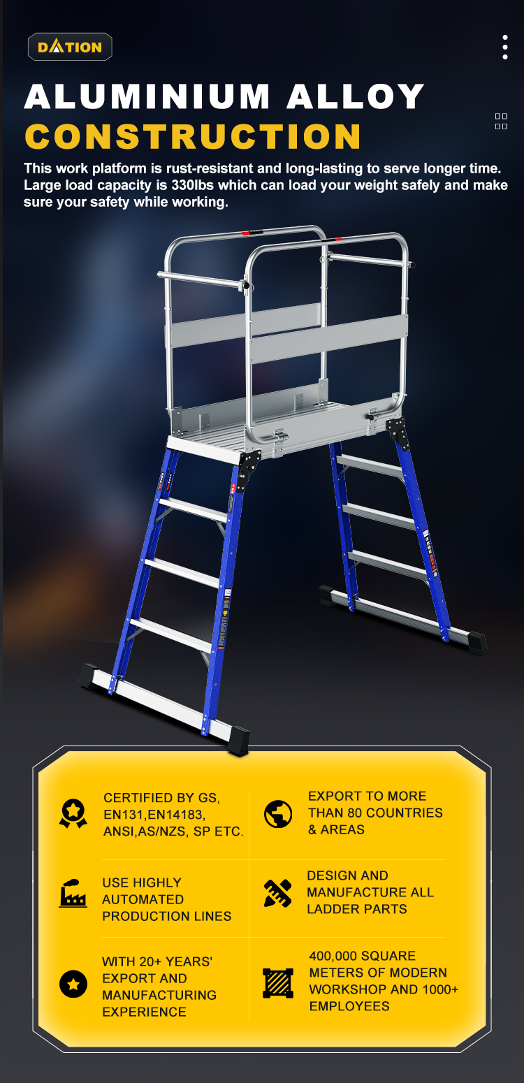 Buy China Wholesale High Quality Aluminium Work Platform Ladder Stable ...
