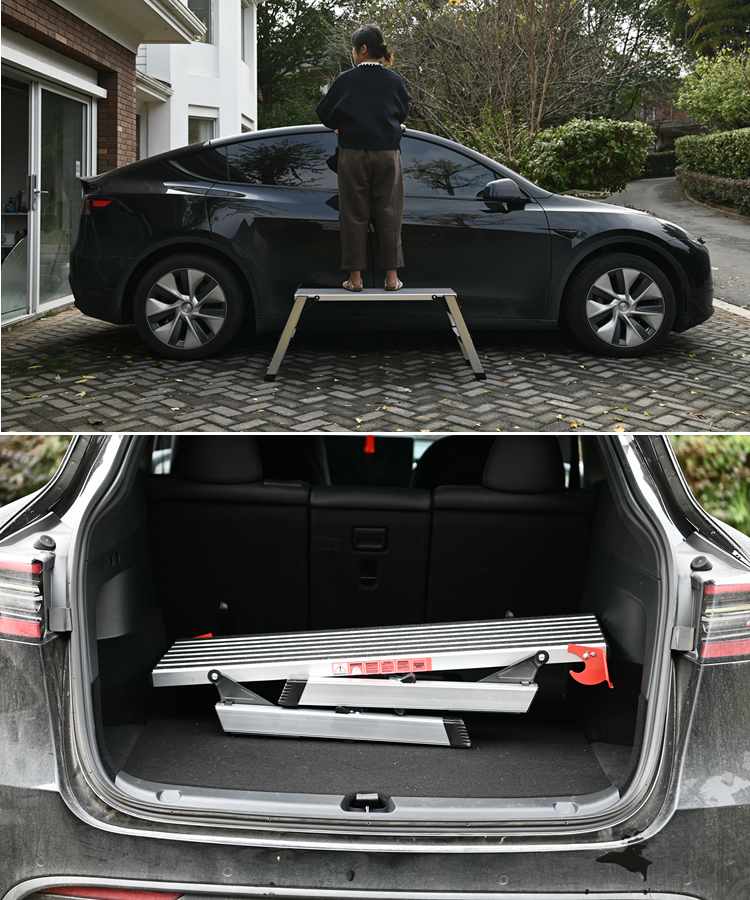 Buy Wholesale China Aluminium Work Platform Fold Step Ladder Car ...