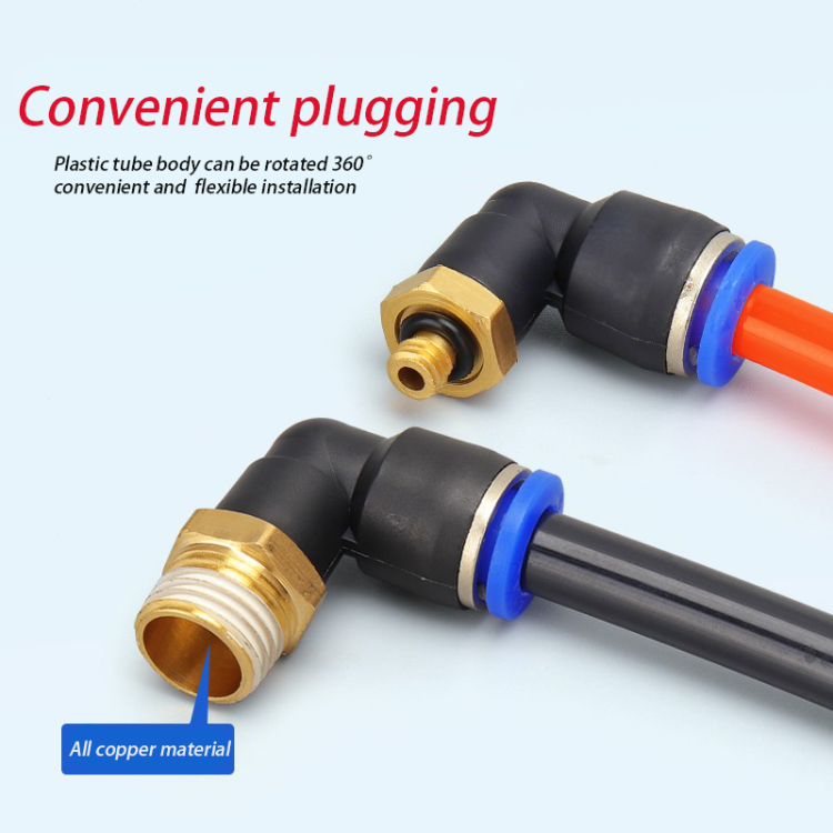 Buy Wholesale China Pl Series Pipe Fittings Plastic Elbow Tube Connector Pl8-02 90 Elbow One ...