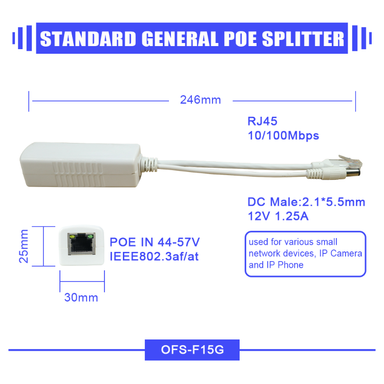Buy Wholesale China 10/100m Gigabit 30w Single Port 48v To 5v 12v 24v ...