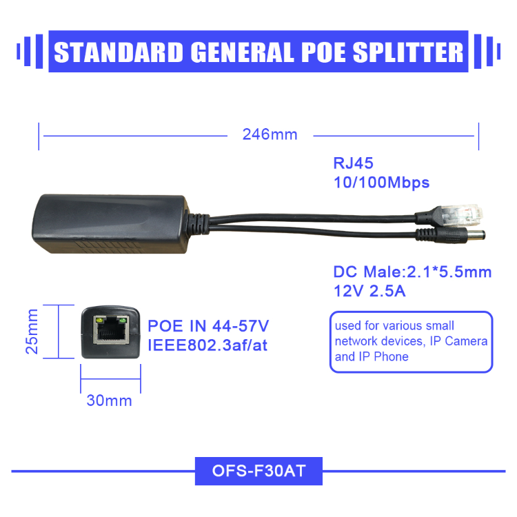 Buy Wholesale China 10/100m Gigabit 30w Single Port 48v To 5v 12v 24v ...