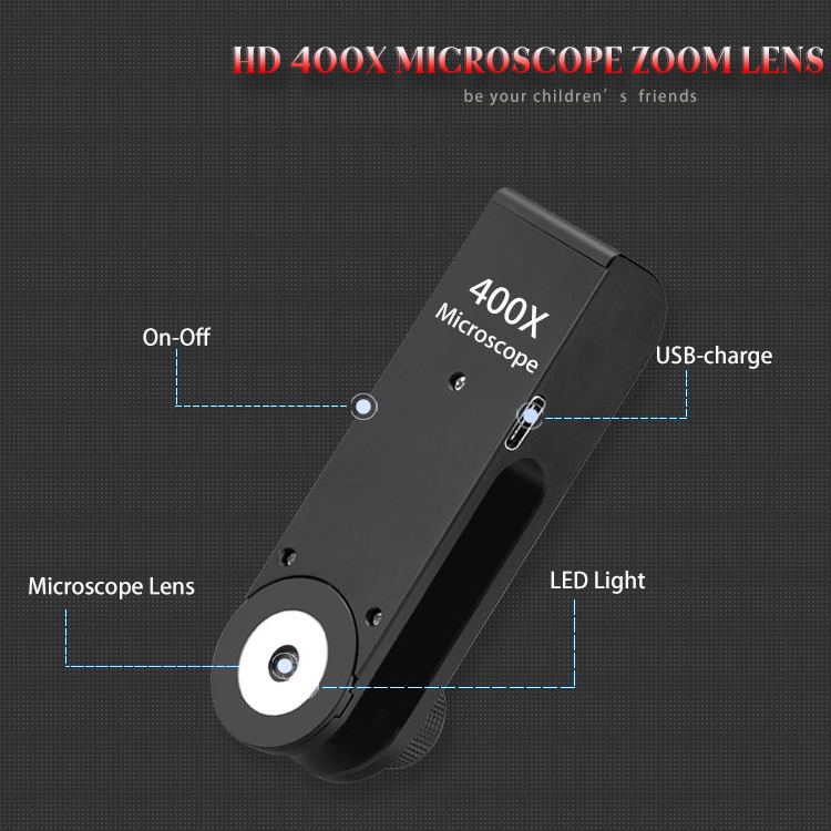 Buy China Wholesale 400x Phone Mini Pocket Microscope With Led Light ...
