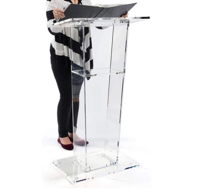 Custom Clear Transparent Acrylic Lectern Acrylic Lectern Podium Acrylic ...
