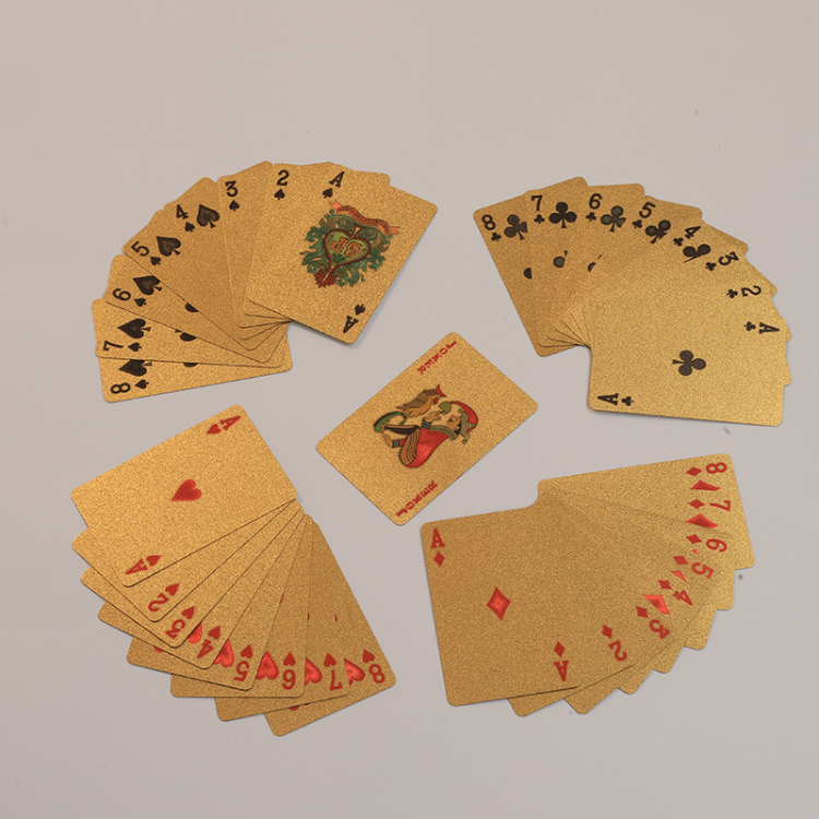 Buy Standard Quality China Wholesale Golden Playing Cards Deck Gold ...