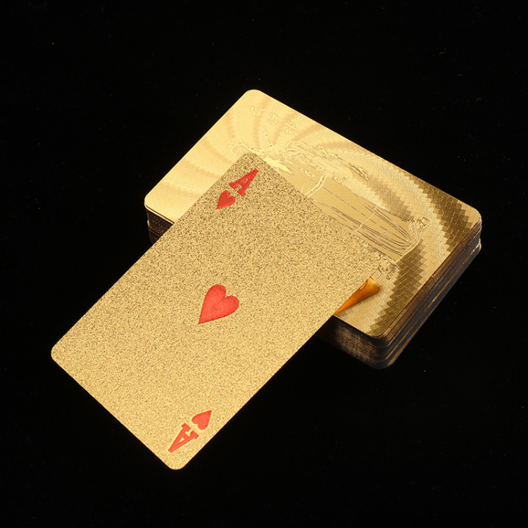 Buy Standard Quality China Wholesale Golden Playing Cards Deck Gold ...