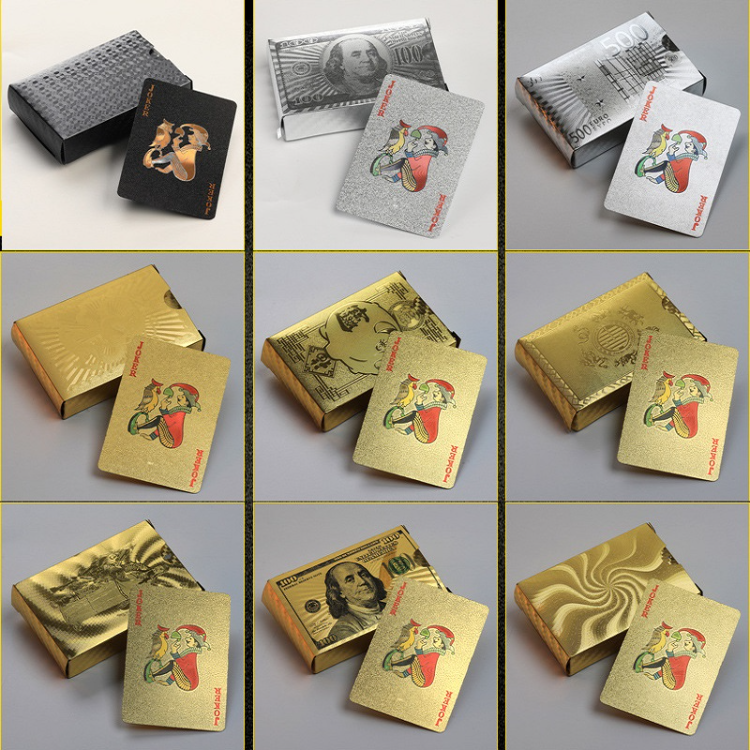 Buy Standard Quality China Wholesale Golden Playing Cards Deck Gold ...