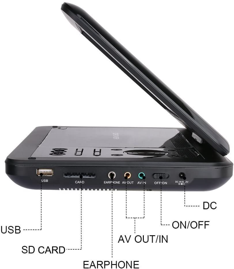 9inch/ 10.1inch Swivel Screen Portable Dvd Player Hd Screen With Tv ...