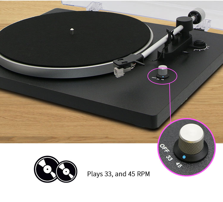 Modern High End Wooden 3 Speed Lp Record Player Built-in Riaa Equalizer ...