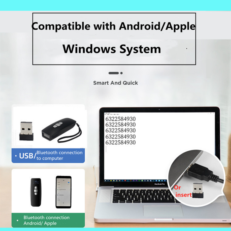 Buy Wholesale China 2d Portable Mini Bt Barcode Reader Wireless Qr Code ...
