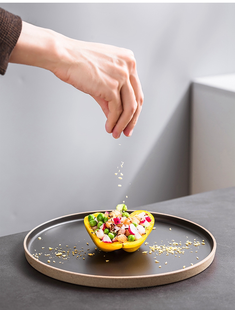 Buy Wholesale China Coarse Pottery Dinner Plate Retro Ceramic Pasta ...