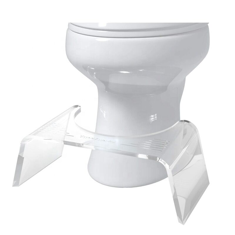 High Quality Squatty Acrylic Glass Slim 7-inch Toilet Stool In Clear ...