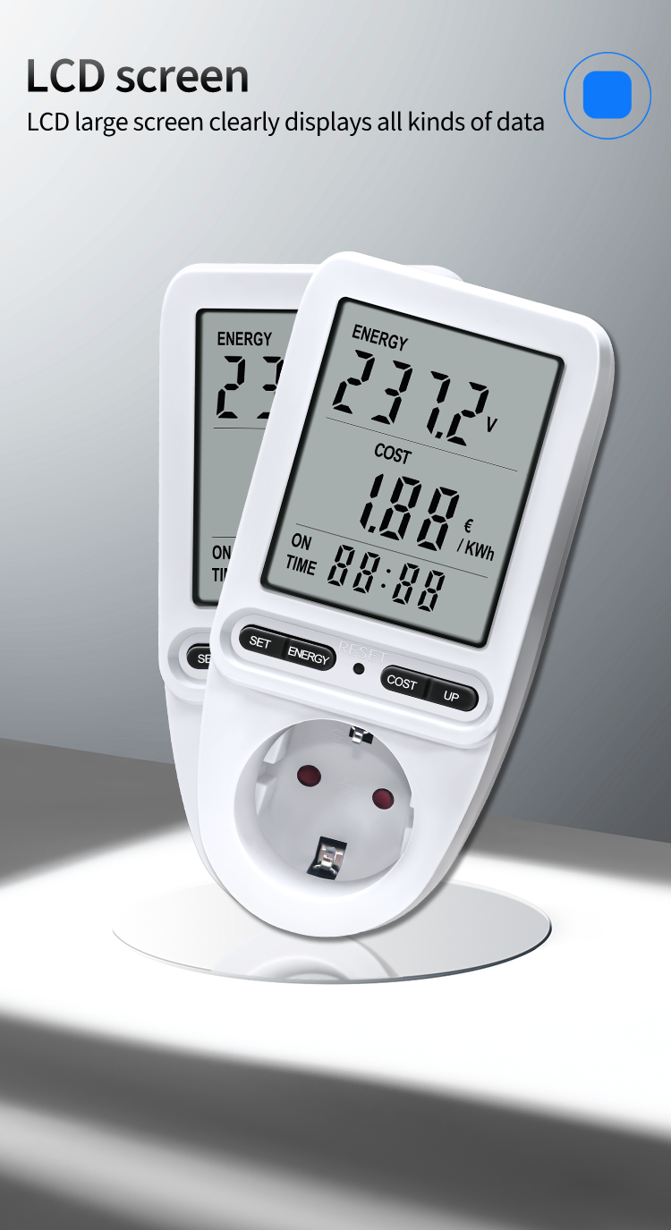 Buy Wholesale China Peacefair 220v Ac Eu Germany Plug Power Meter ...