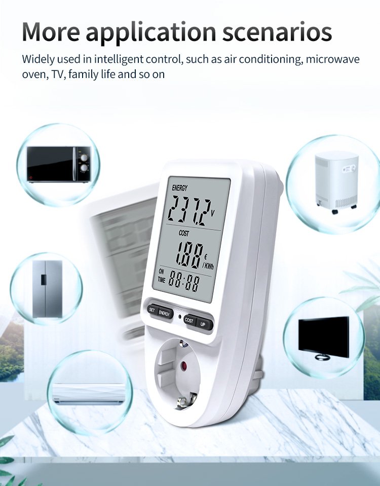 Buy Wholesale China Peacefair 220v Ac Eu Germany Plug Power Meter ...