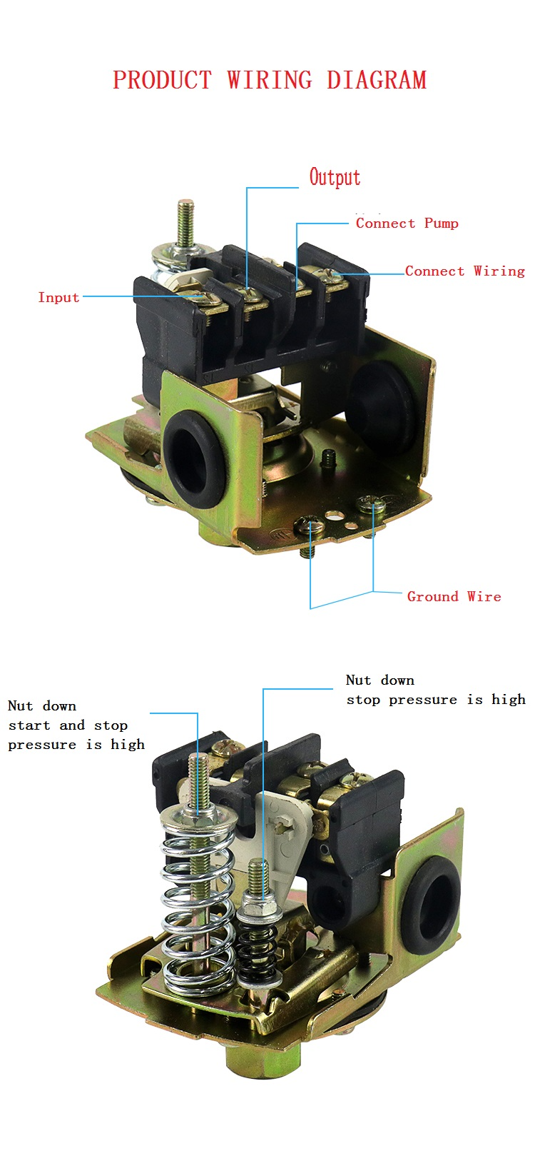 Zozhi Square Mechanical Pressure Switch 240v 110v With Low Pressure ...