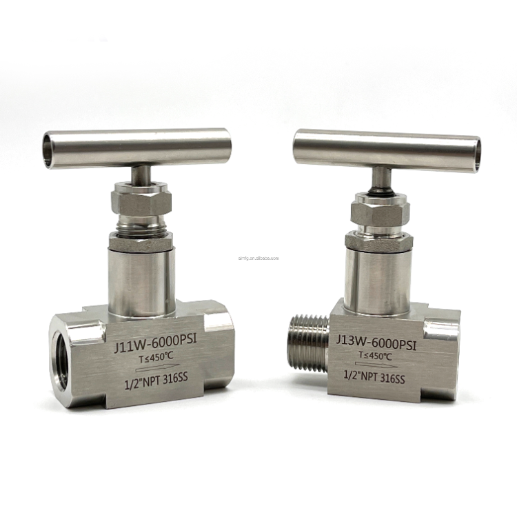 Buy Wholesale China 2 Way Ss304 Needle Valve 6000psi High Pressure Needle Valve 1/4 1/2 Npt ...