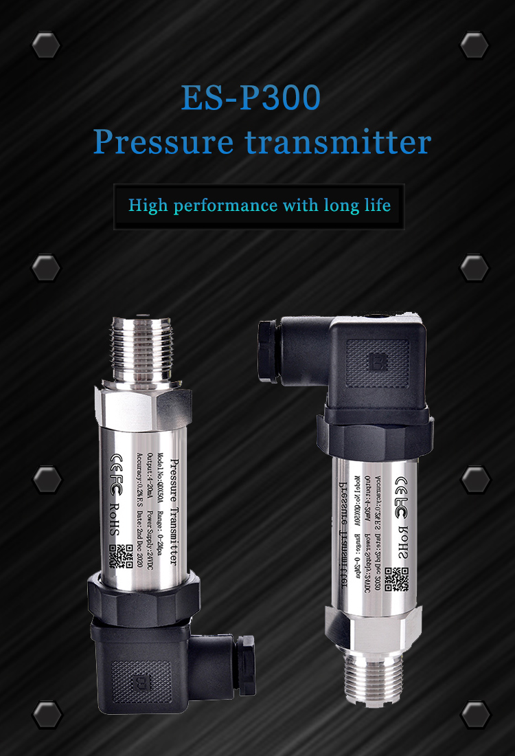 Pressure Transmitter Es-p300 Sensors 4-20ma Output For Water Tank Oil ...