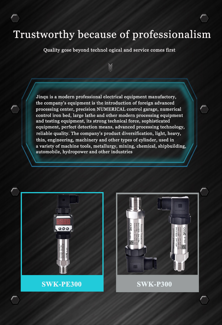 Pressure Transmitter Es-p300 Sensors 4-20ma Output For Water Tank Oil ...